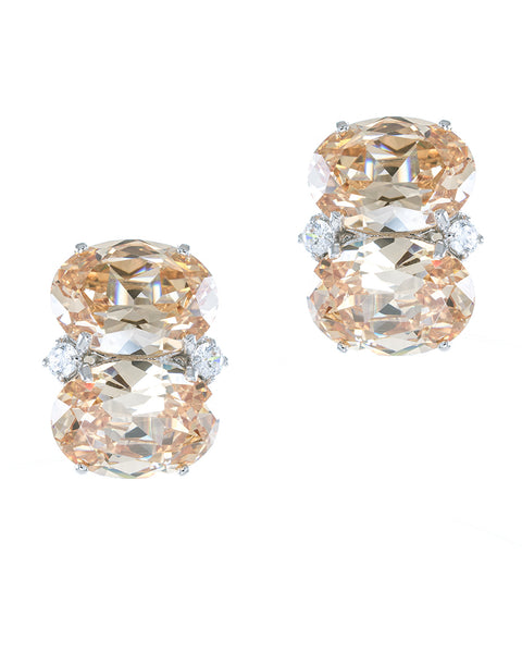 Champagne Double Oval Earrings – Jarin K Jewelry